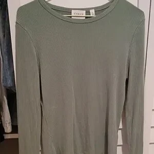 Cyrus | Tops | Cyrus Ribbed Knit Top In Soft Green | Poshmark